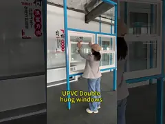 China European Style Sliding Double Hung Vinyl Windows Tinted Vinyl Frame Windows for sale