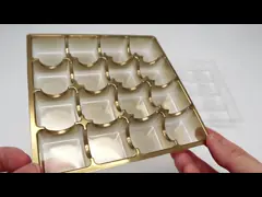 China 16 Cavity Disposable Biscuit Tray Packaging Plastic PP Gold Lightweight for sale