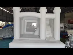 China Backyard Inflatable White Bounce House Combo White Inflatable Castle With Slide for sale