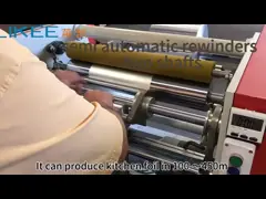 LKWD-450 long life semi-automatic aluminum foil rolling rewinding machine