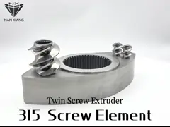 China Triple Flight Extruder Screw Element Single Spline Shaft for Plastics Rubber Compounding for sale