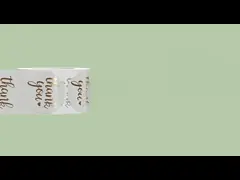 China Custom Logo Shape Round Rectangle PVC Adhesive Thank You Gold foil Synthetic PapeLabel Roll Label Paper Sticker Printing for sale