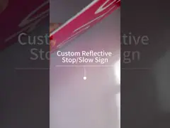 Custom Yellow Slow Down Warning Reflective Traffic Signs For Road Safety