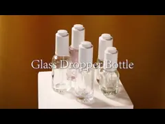 Dropper with glass bottles