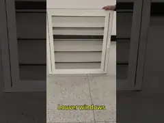 China Modern Aluminum Single Glass Custom Louver Windows Adjustable Louver Windows Jalousie Windows With Fly Screen for sale