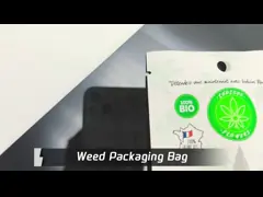 Biodegradable Herb Packaging Bags Kraft Paper Zipper Pouches for CBD Flower