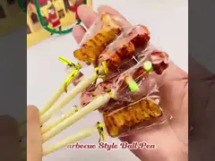 Simulated Barbecue Kebabs Meatball Creative Ball Pen Fun Refillable Toy Ballpoint Pen