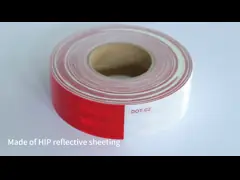 China OEM DOT-C2 Reflective Conspicuity Tape 6" Red / White Reflective Sticker 2" X 150ft Adhesive For Truck Safety for sale