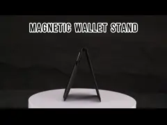 Premium Leather Magnetic Wallet Phone Stand Adjustable Magsafe Card Holder