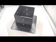 China Metal 4×4 Post Base Inner Size 3.5"x3.5" Heavy Duty Post Bracket with Anti-Corrosive Partition Powder-Coated Post Anchor for Pavilion Deck Railing Support Deck Base Plate for sale