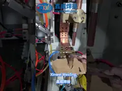 Welding bolts with stationary spot welder