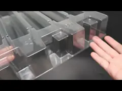 plastic clear 5 cavity esd tray