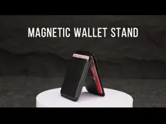PU Leather MagSafe Wallet Stand Customizable With Embossed Or UV Print Logo