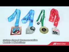 High Quality Customized Medal with Ribbon Custom Sport Snooker Snowboarding Speedway Squash Star