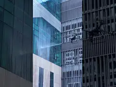 DJI FlyCart 30 50m high  Building cleaning  Tethered drone system
