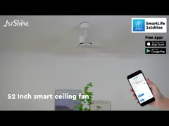 52 Inch Ceiling Fan With 6 Speed Choice Smart Remote Control Without Light