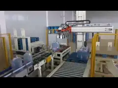 Sistema automatico di palletizzazione del cassabottiglia dell'acqua robot per acqua in bottiglia OEM
