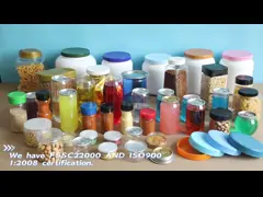 China Transparent OEM Label Pet Plastic Jars Silk Screen Single Color Printing for sale