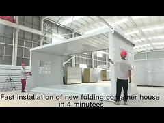 China 20ft/40ft Modular Steel Folding Container House Quick Build Prefabricated Home Small Camping Folding Container Office for sale