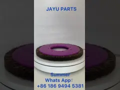 China Customized Stenter Machine Parts Brush Wheel Purple Plastic Body Mixed Bristle Pig Hair 8 Holes for sale