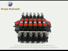 Hydraulic Multiple sectional Directional Control Valve hssd8 , 21gpm,12V 315bar electric valve