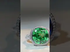China Emerald Sterling Silver Custom Jewelry Square Diamond Rings for sale