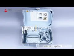 China 24 Cores Fiber Optic Splice Box Plastic Fiber To Home Splitter Distribution Box for sale