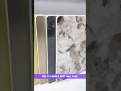 China Home Decoration TV Background Wall Waterproof And Moisture-proof Marble Wood Veneer Wall Panels for sale