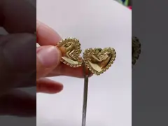 Flat silver earring