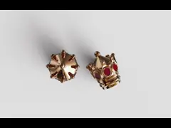 Shiny Gold Customized Crown-shaped Zamak Perfume Caps Zinc Perfume Bottle Caps