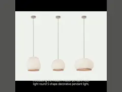 Modern Indoor Pendant Hotel Light Round Sshape Decorative Pendant Light