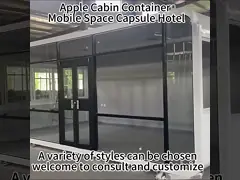 China Factory Wholesale Prefabricated House Apple Cabin Tiny Pod Coffee House Mobile Office Outdoor Popular Mini Prefab Container Home for sale