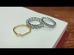 Brazilian Fancy Cut Cubic Zirconia Eternity Ring Set Perfect Gift for Any Occasion