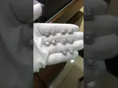 China Large Sterling Silver Cubic Zirconia Drop Earrings Hollow Out Snowflake for sale