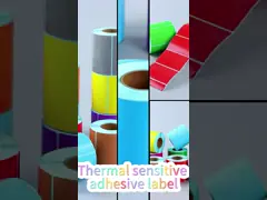 Industrial Colorful Thermal Label Sticker Blue Pink Colored Adhesive Labels Roll