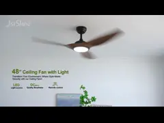 Wood Grain ABS Blades Ceiling Fan With remote Control
