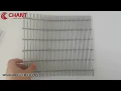 Decoratieve architectonische roestvrijstalen draadnet gevels rechthoekige gatvorm