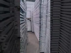 China Orange Crowd Control Barriers Powder Coated Crowd Barriers With Detachable Feet 1.1M Height for sale