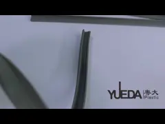 China Custom PVC Extruded Profiles for Furniture Fittings - High Impact Resistance, Grey-Black Color, 7-14 Day Delivery for sale