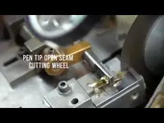 Pen tip cutting wheel