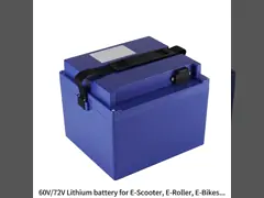 60V/72V Lithium Battery for electric wheels, E-Scooter, E-Roller, E-Bikes