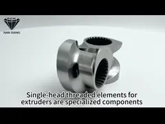 Wear Resistant Single Flighted Twin Screw Extruder Elements ISO9001 For Cosmetics Production