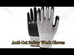 Anti Slip Wear Resistant Nitrile Smooth Coating Gloves For Automobile Industrial Workers