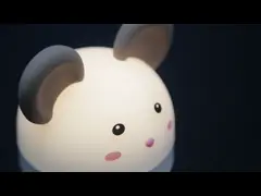 Mini Silicone Gulu Mouse Led Crianças Câmara de desenhos animados Luz Noturna Smart Mesa Alarme Relógio