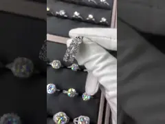 China Custom CZ Eternity Band 925 Sterling Silver Rings Zircon Nailed Shape 16.6g for sale