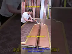 Factory workshop real shot double open pure copper door