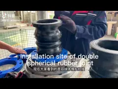 Cina giunto di espansione in gomma con connessioni a flange giunto di espansione in gomma durevole per impianti di trattamento delle acque reflue giunto di espansione in gomma ondulata per l'isolamento dalle vibrazioni in vendita