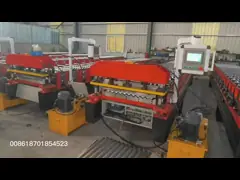 China Galvanized Corrugated Roofing Sheet Roll Forming Machine Production Line for sale
