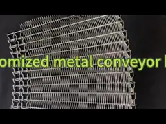 Metal Stainless Steel Chain Link Balance Spiral Wire Food Conveyor Mesh Belt for Cooling Furnace Ove