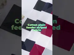 Customized Striped Rib Knit Fabric , Moisture Wicking 170g Colored Cotton Fabric